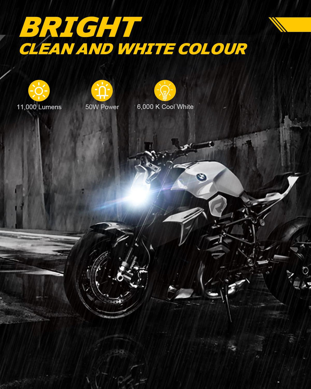Novsight LED Headlight Bulbs N62 H4 LED Bike Light | 50W | 11000 LM ...